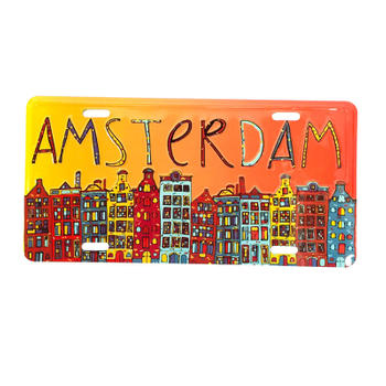 Amsterdam Cartoon Buildings License Plate - Cangnan Fujia Crafts Co.,Ltd