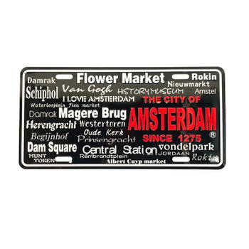 Amsterdam Cartoon Buildings License Plate - Cangnan Fujia Crafts Co.,Ltd